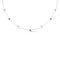 Blue Sapphire Station Chain Necklace